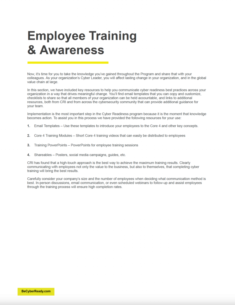 Cyber Readiness Institute: Free Cybersecurity Training for Businesses